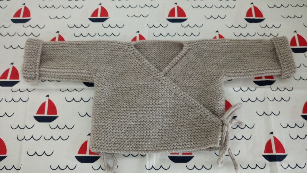 Baby Girl or Boy Wrap-over Bra in Titanium Gray Beige Color, Size 0/1 ...
