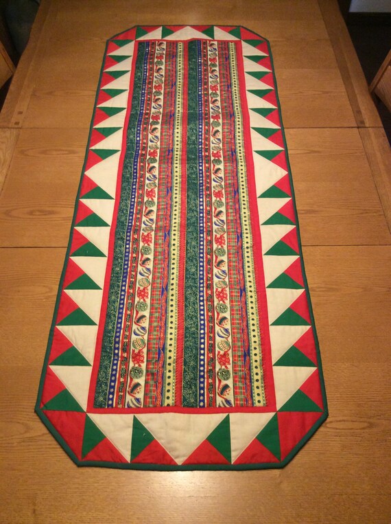 Red and Green Christmas Table Runner Extra Large | Etsy