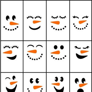 snowman faces coloring pages