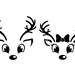 Decals Reindeer Face Vinyl Decals Christmas in July Santa's Reindeer ...