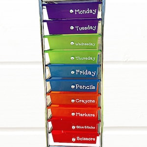 Decals | 10 Custom Rainbow Drawer Labels | Classroom Decals | Teacher ...