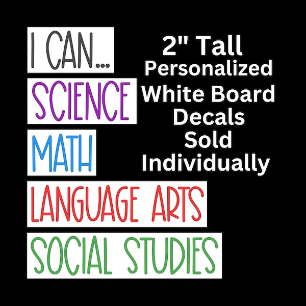 Whiteboard Decals - Etsy