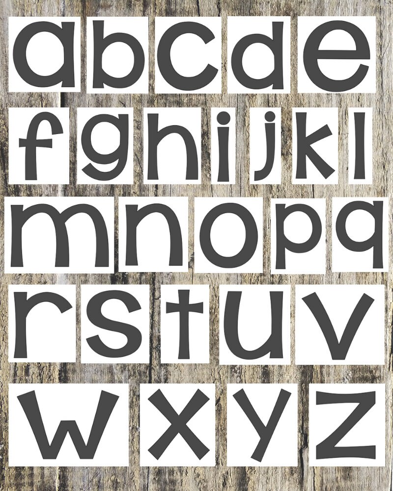 Decals Lowercase Letters A-z Lowercase Letter Labels - Etsy