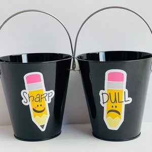 Sharp Dull Pencils Sticker Set - Waterproof Pencil Cup Labels for ...