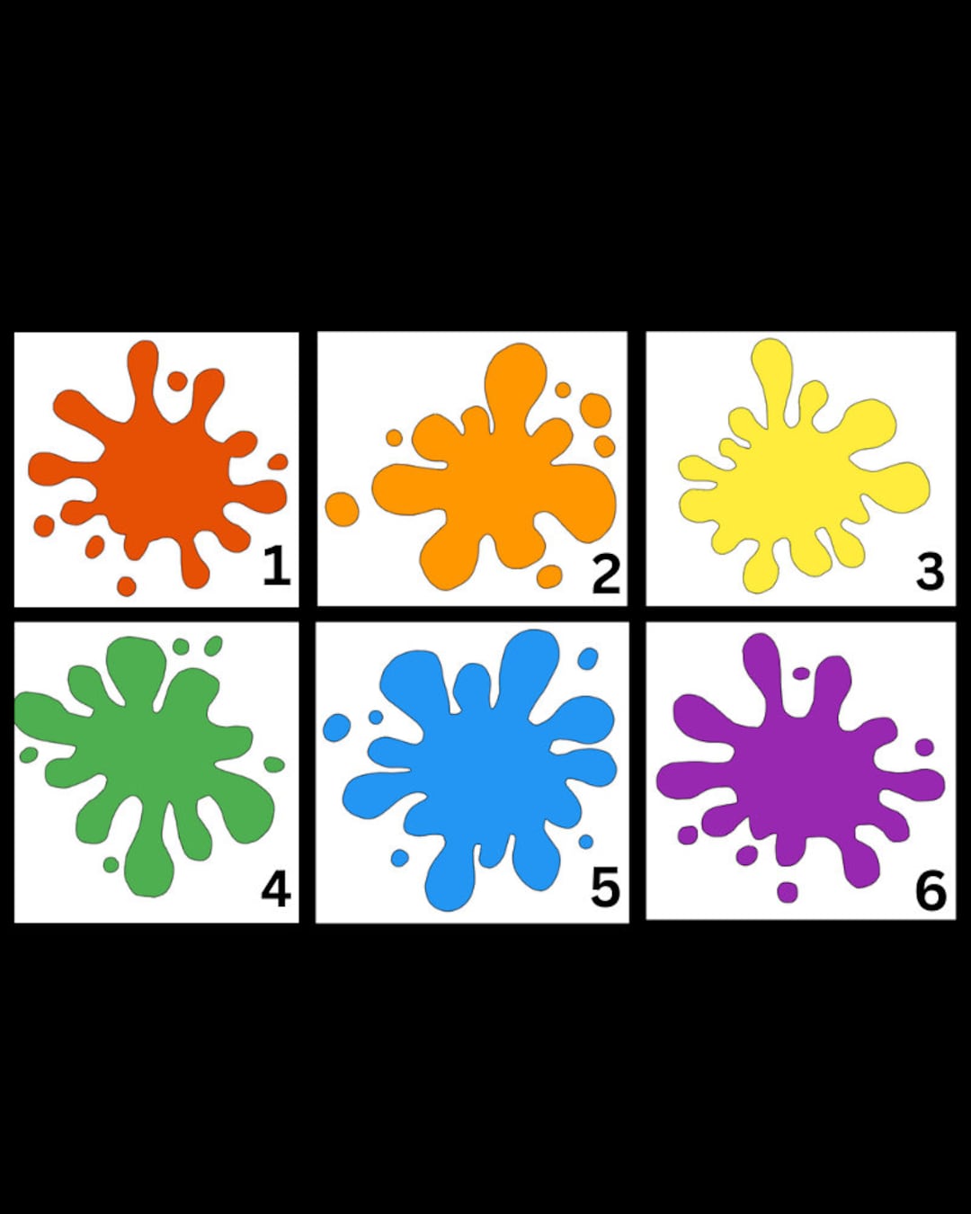 Paint Splatter Decals for Classroom Table Colors, Line up Floor Dots ...