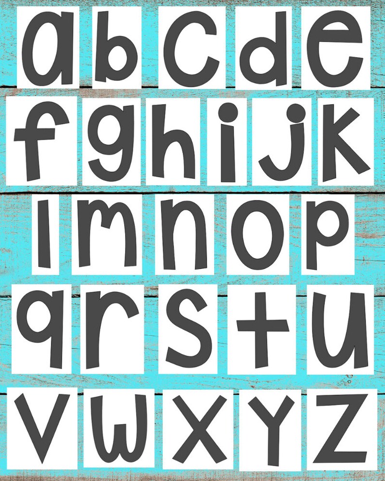 Decals Lowercase Letters A-z Lowercase Letter Labels | Etsy