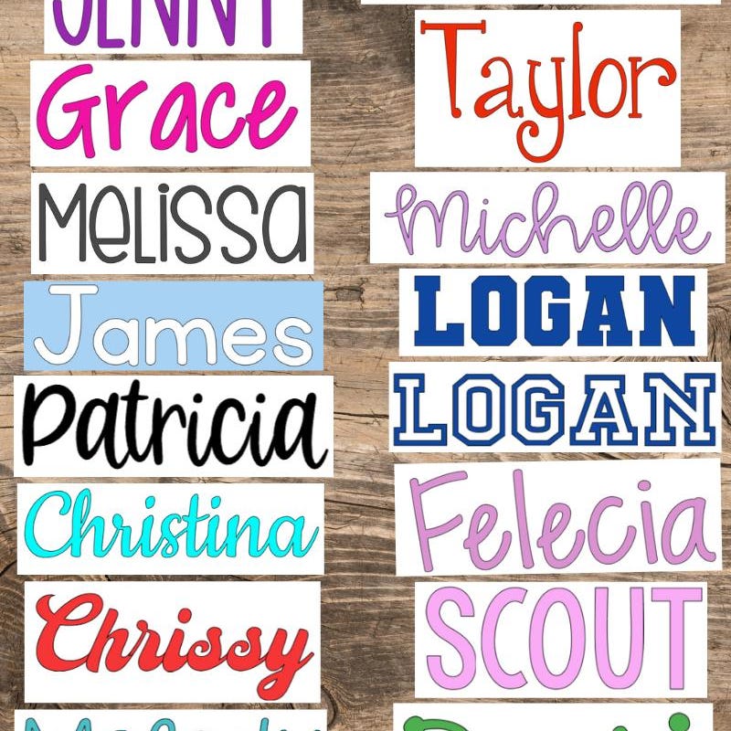 Personalized Name Stickers - Etsy
