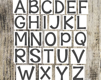 Corsiva Font Alphabet Vinyl Decals Full Alphabet Capital - Etsy