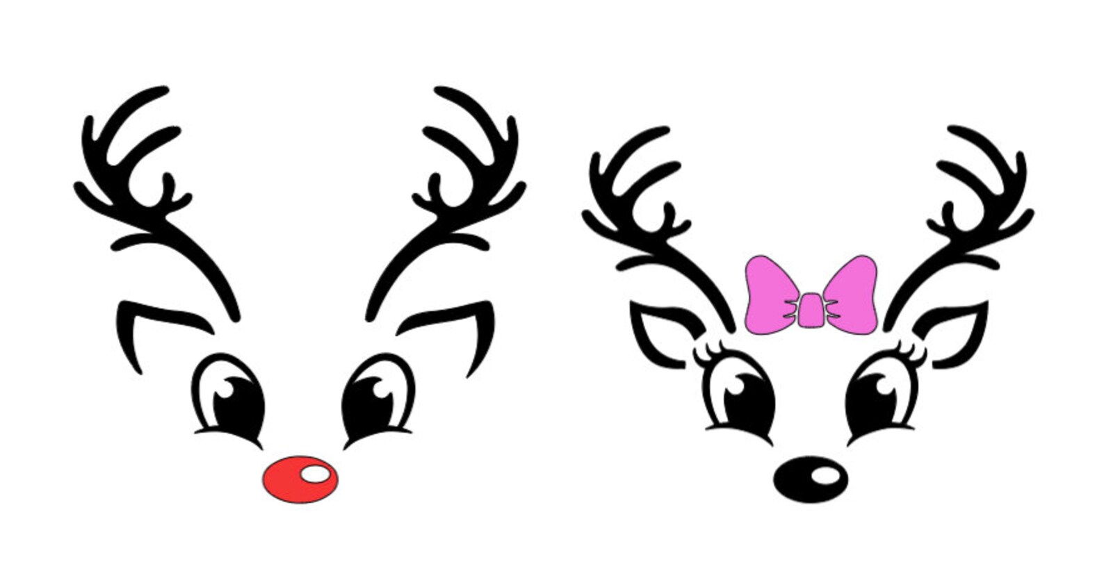 Decals Reindeer Face Vinyl Decals Christmas Decals - Etsy