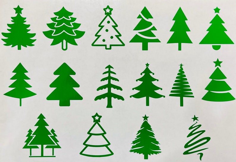 Decals Evergreen Trees Stickers Christmas Tree Vinyl | Etsy