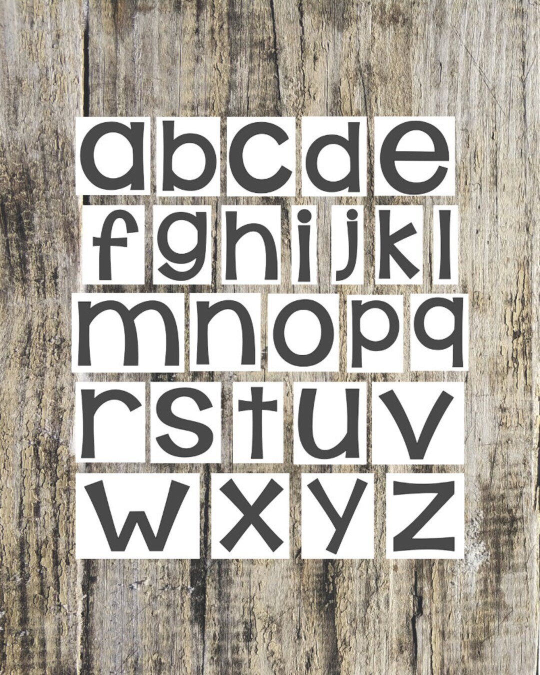 Decals Lowercase Letters A-z Lowercase Letter Labels - Etsy