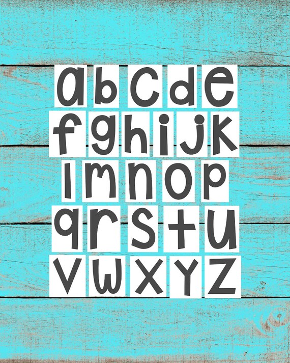 Decals Lowercase Letters A-z Lowercase Letter Labels | Etsy