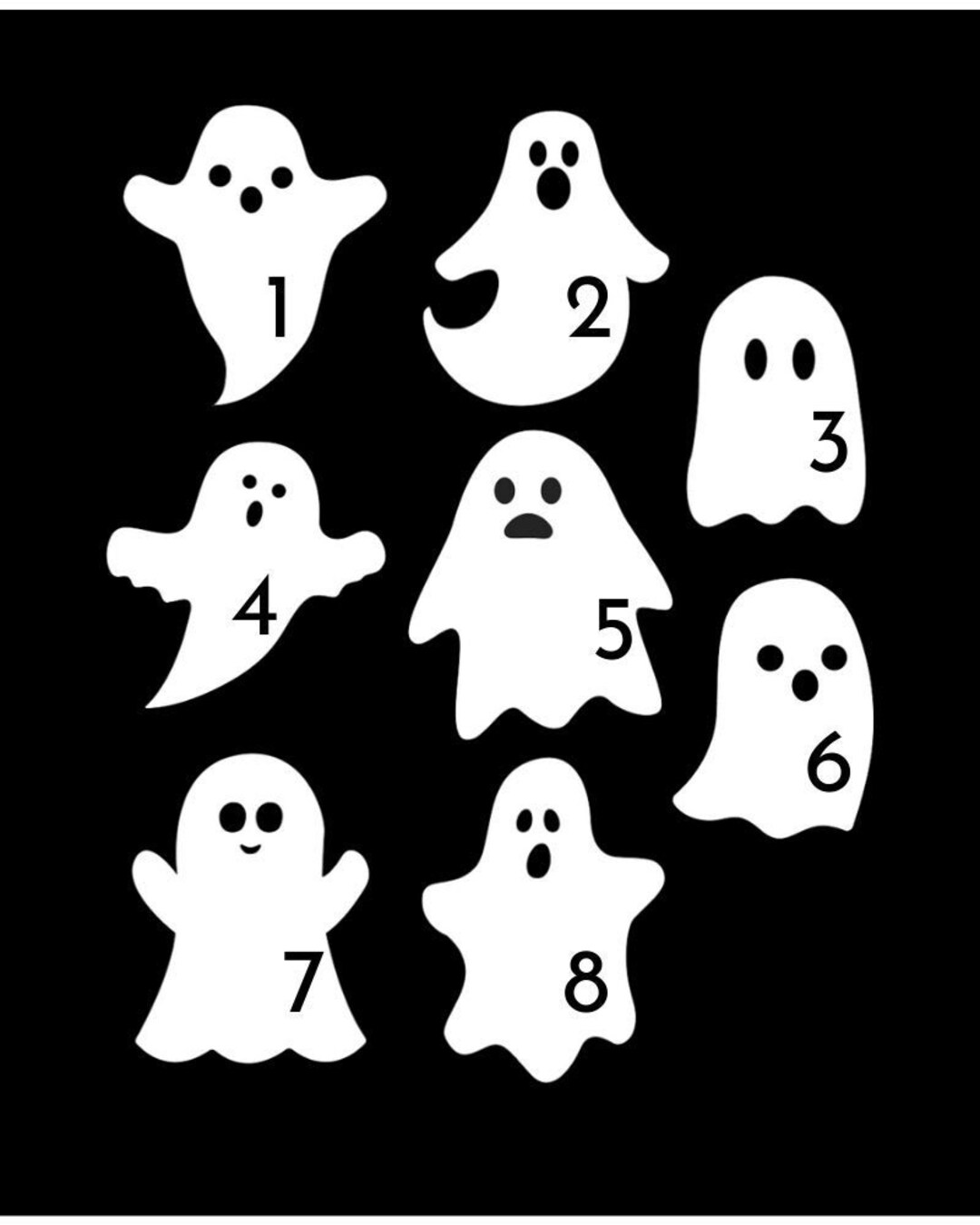Ghost Halloween Vinyl Decals Halloween Ghost Stickers DIY Halloween ...