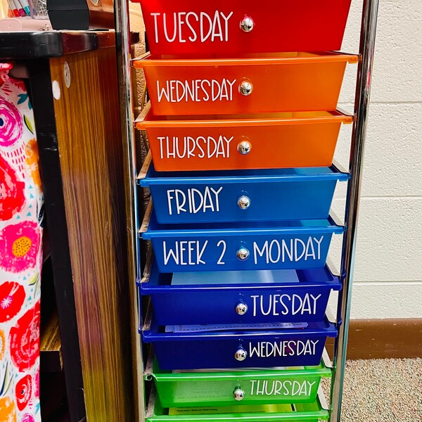 Teacher Rolling Cart - Etsy
