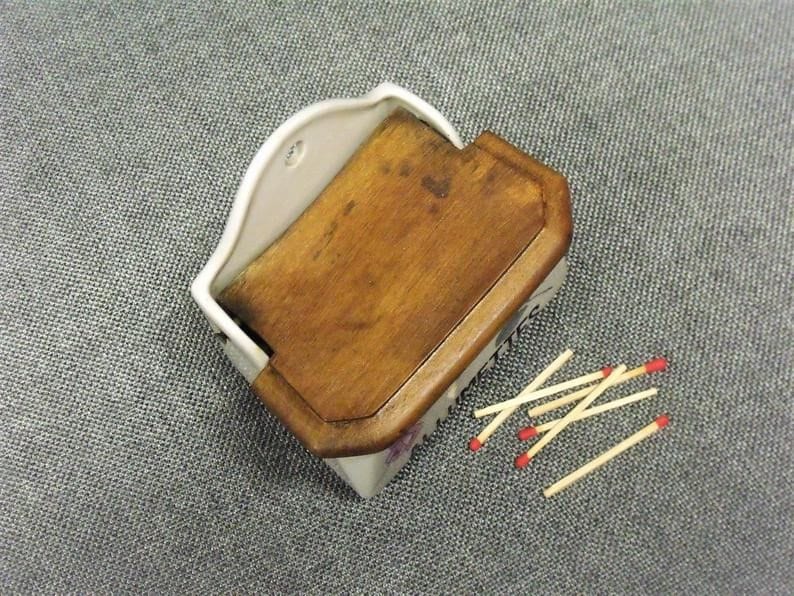 Vintage French Porcelain Match Box