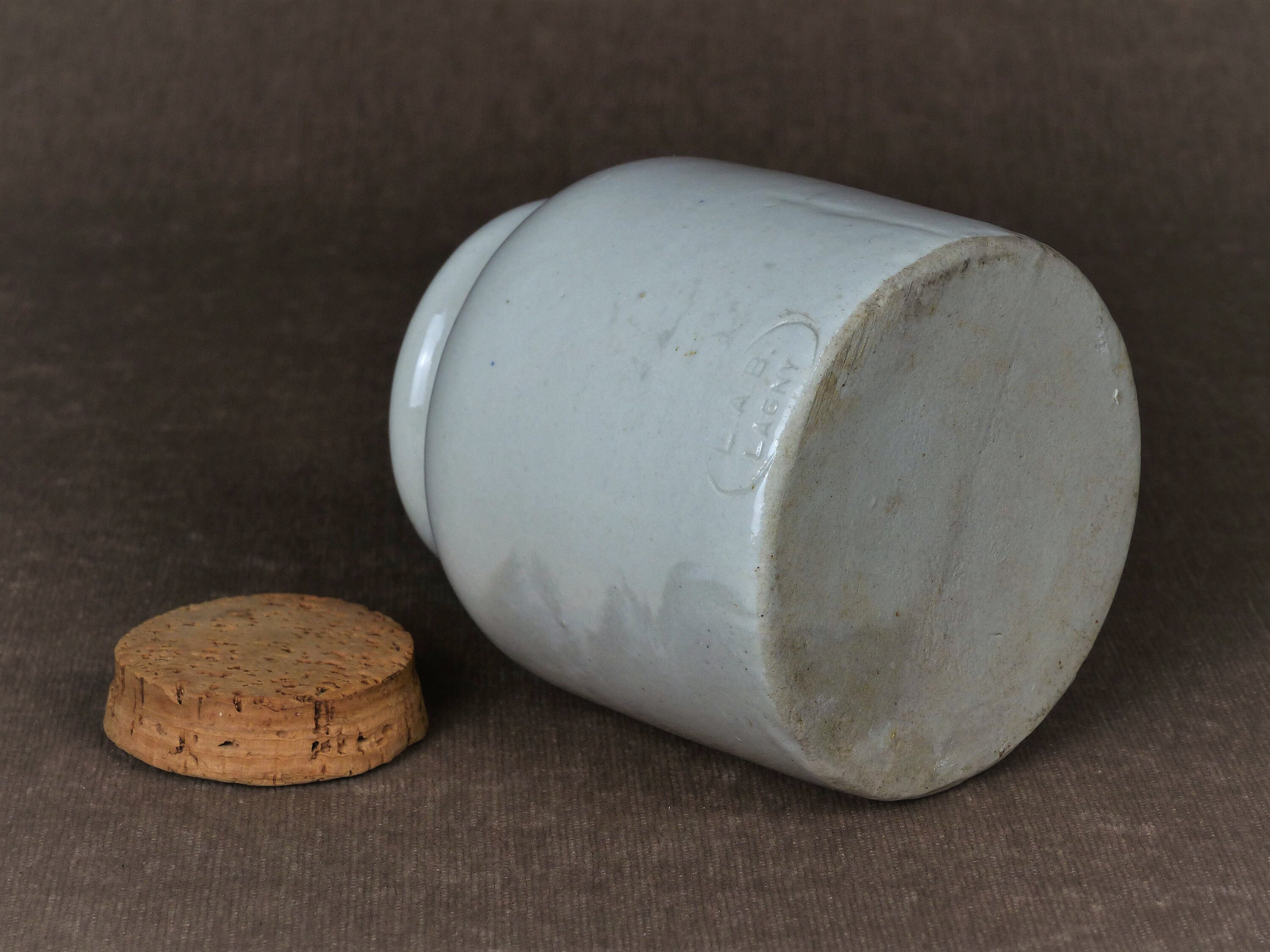 Vintage French Stoneware Mustard Crock