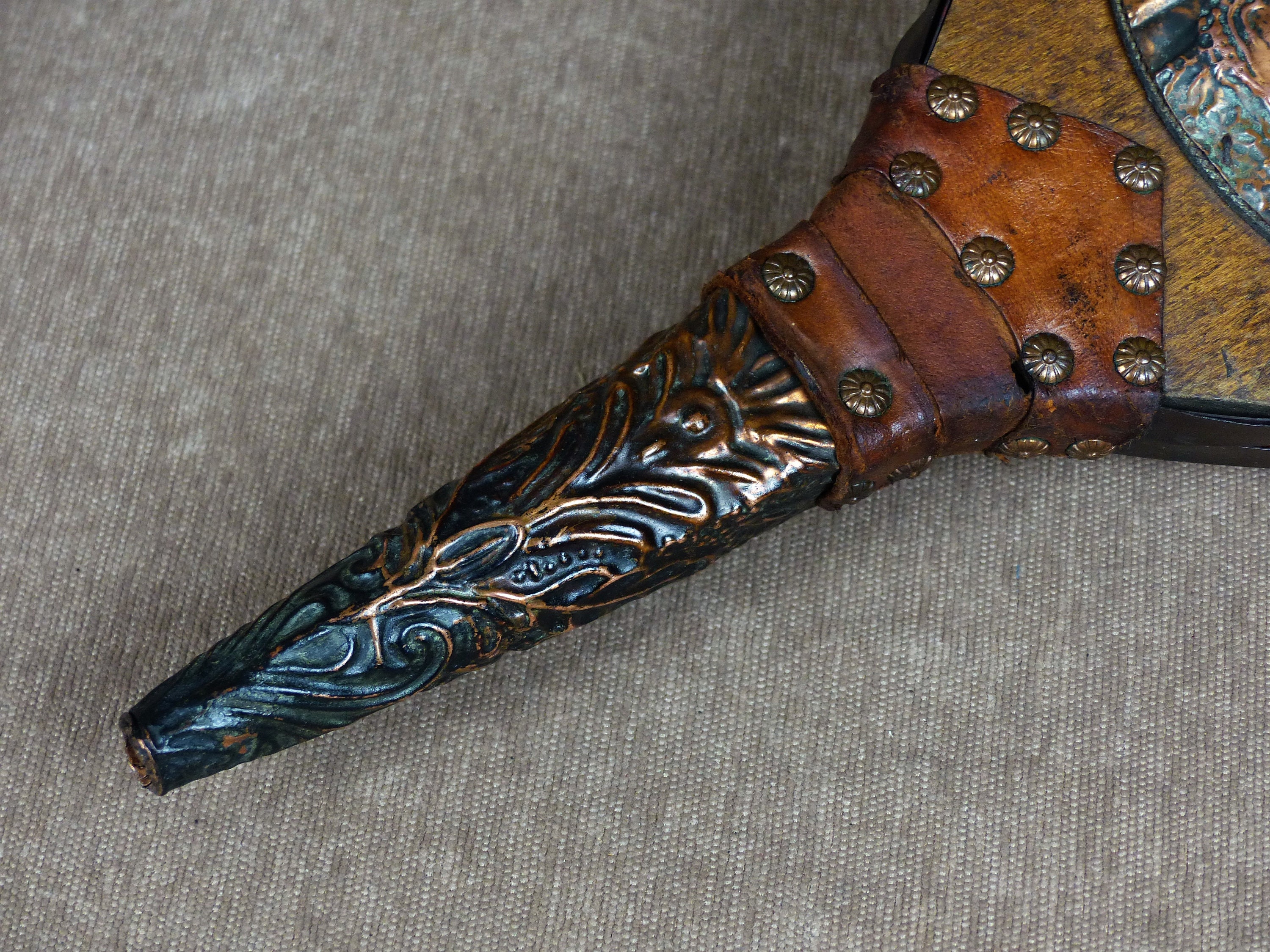 Vintage French Breton Copper Fire Bellows