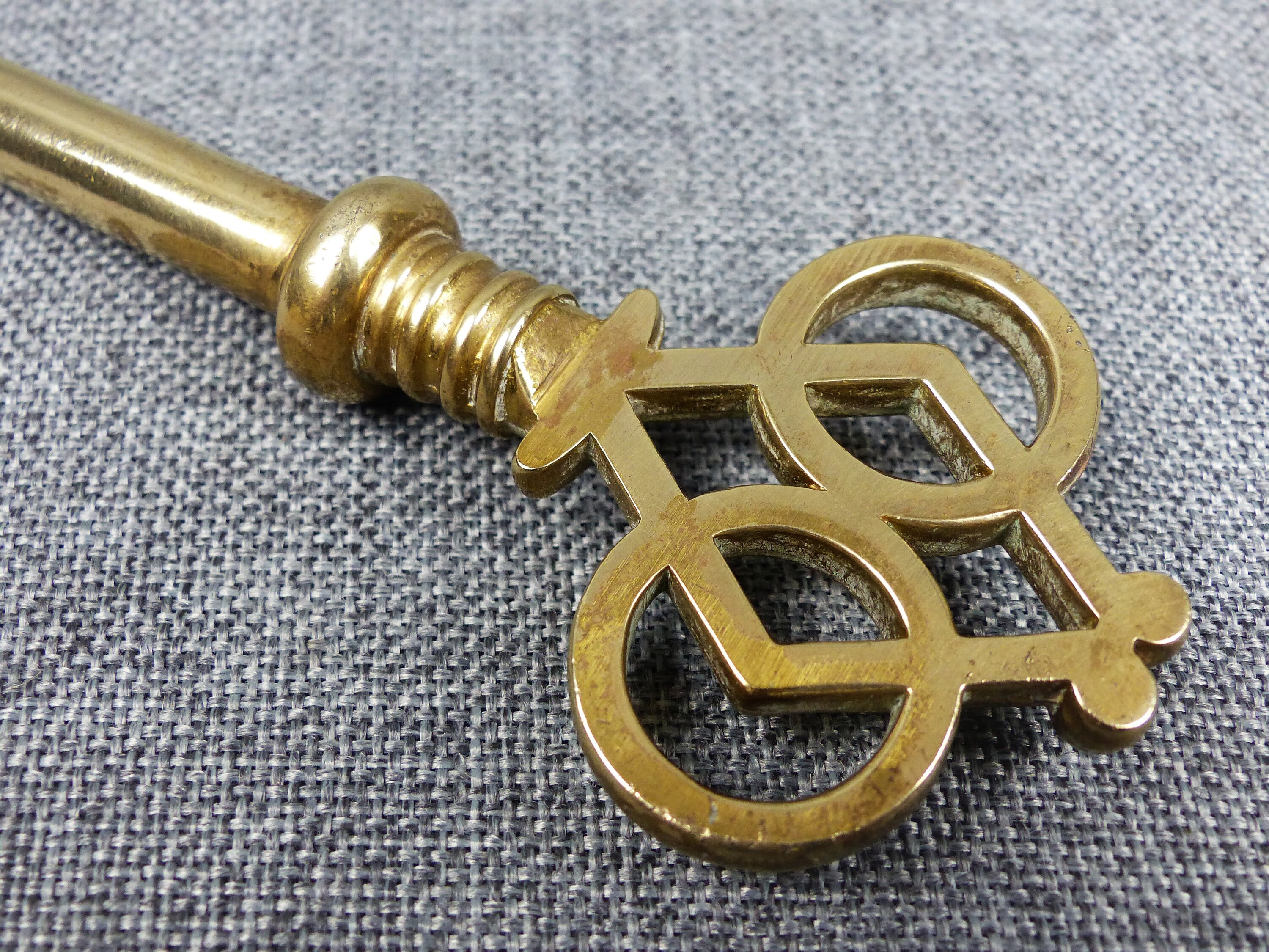 LARGE Vintage French Brass Chateau Key