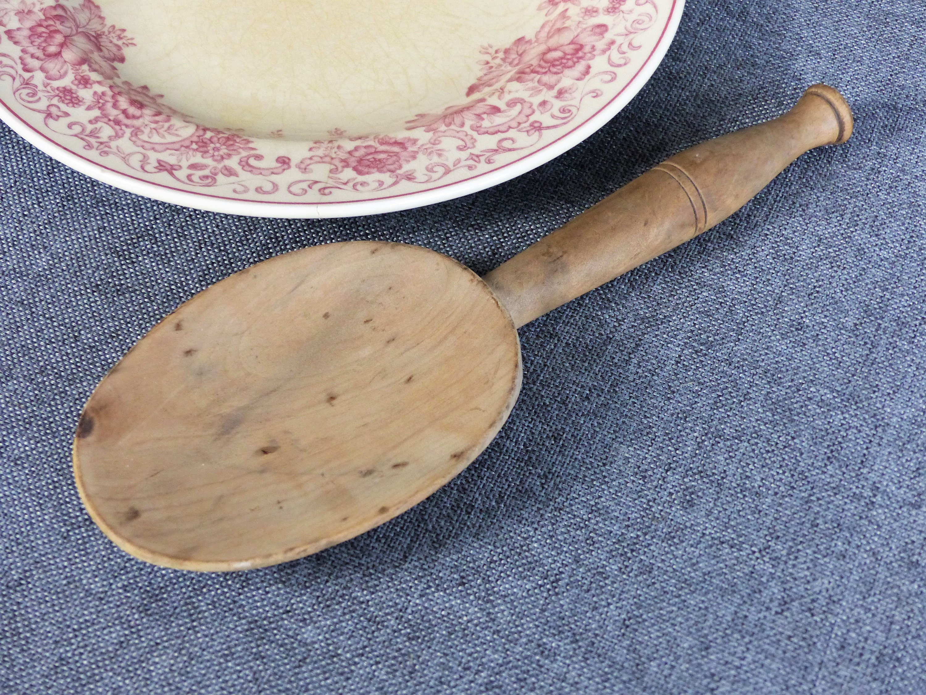 Large Antique French Butter Spoon