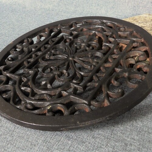 Stunning Vintage Cast Iron Raised Hearth Fireside Trivet From - Etsy UK