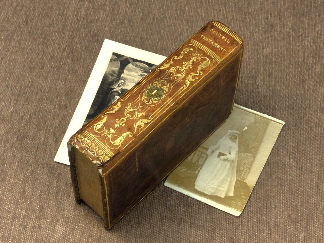 Antique French Leather Bound Prayer Book - "nouveau Testament" - Etsy