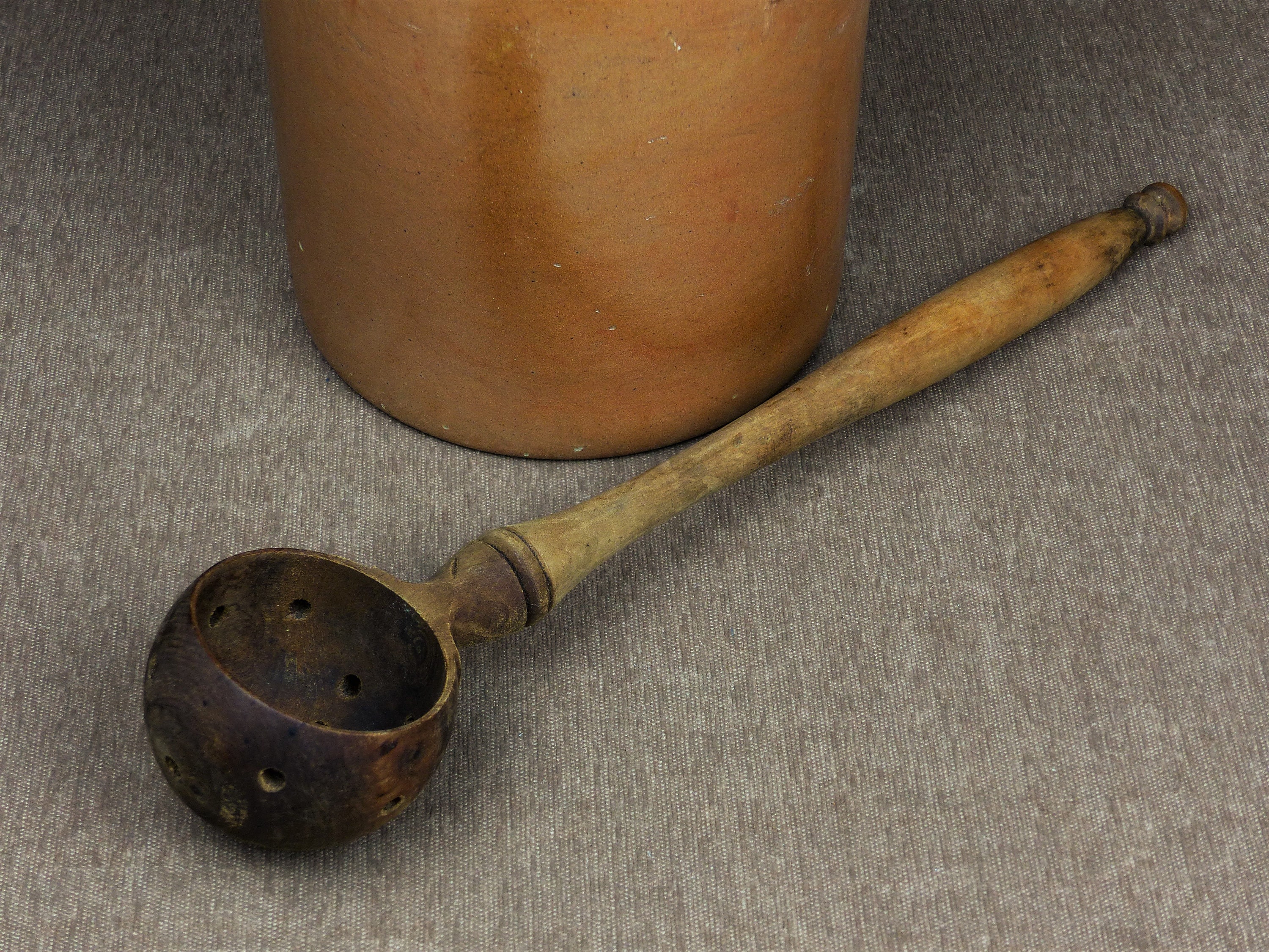 LARGE Antique French PROVENCE Farmhouse Olive Scoop