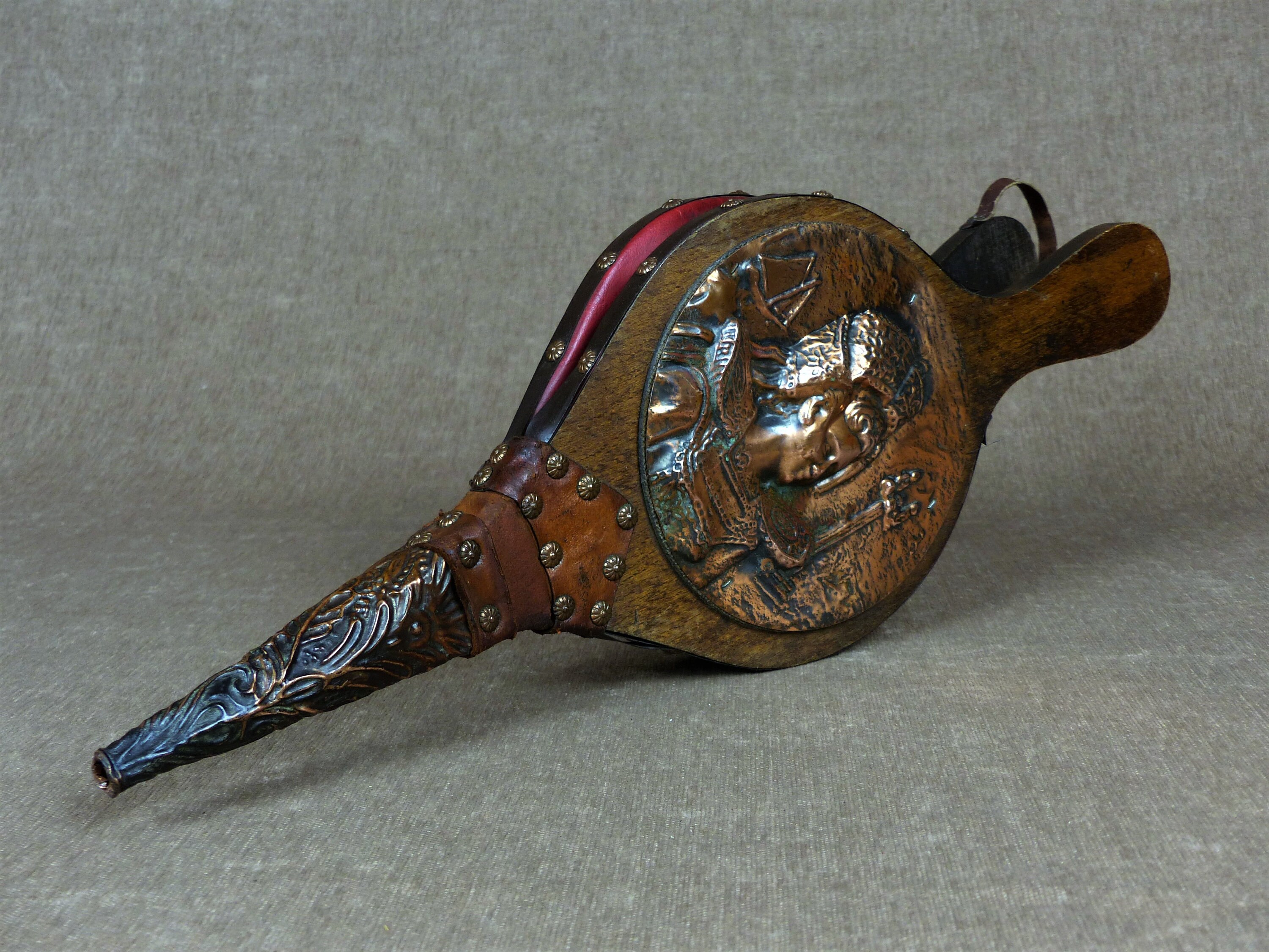 Vintage French Breton Copper Fire Bellows