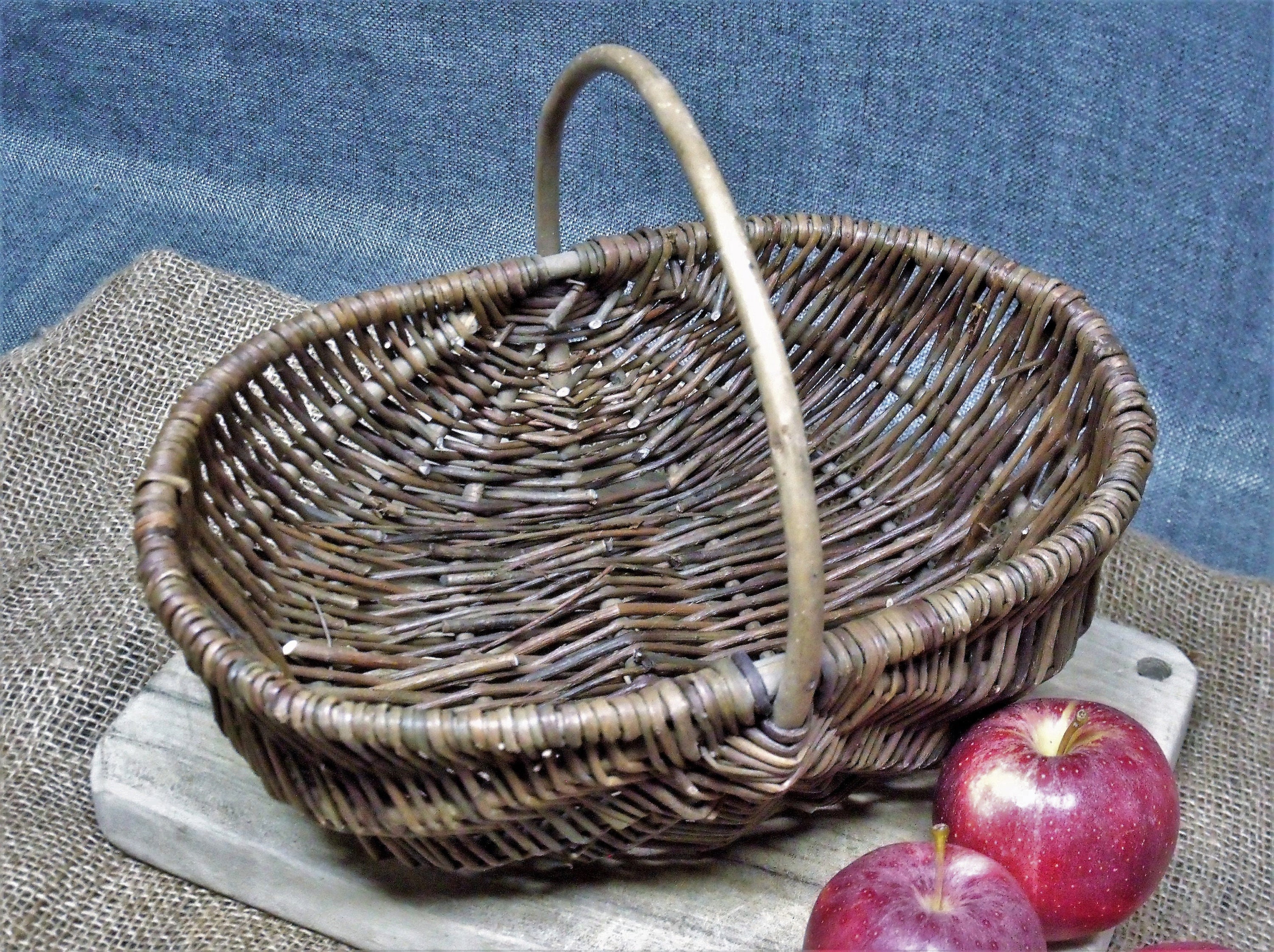 Rustic French Willow Garden Trug