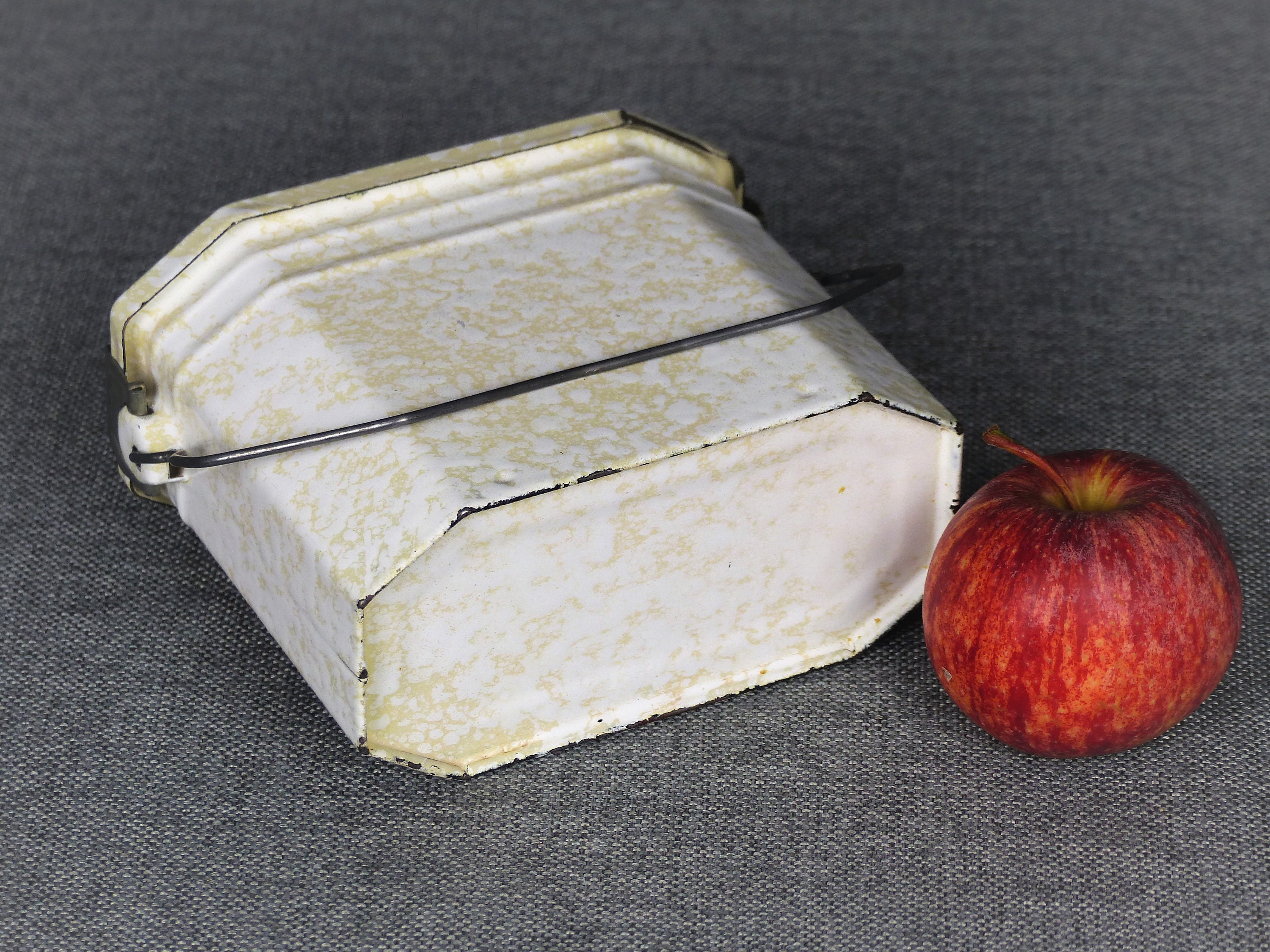 Vintage French Enamel Workman's Lunch Box