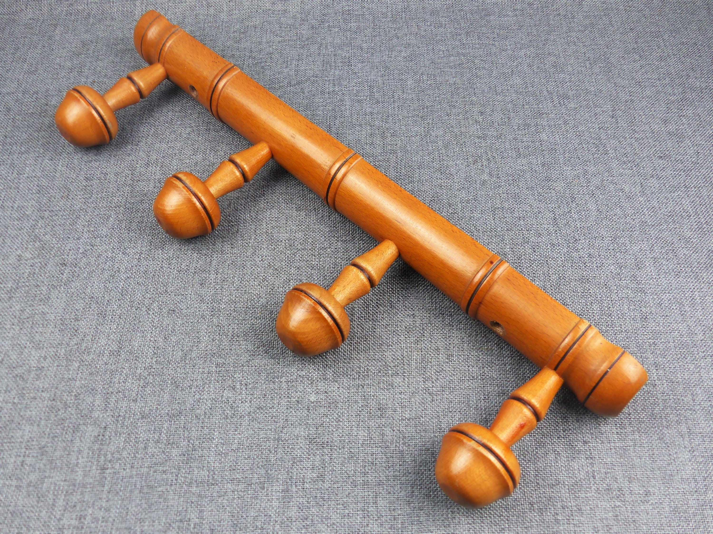 Vintage French Faux Bamboo Coat / Hat Rack