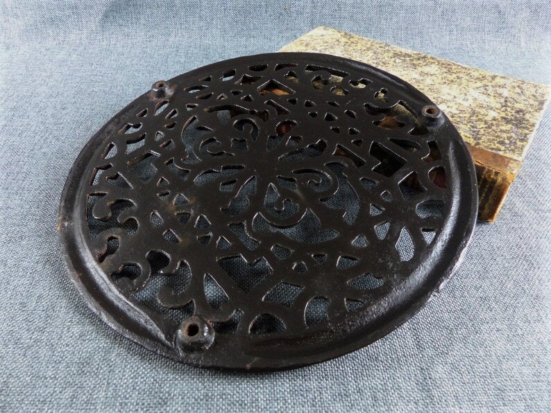 Large Vintage French Cast Iron Trivet