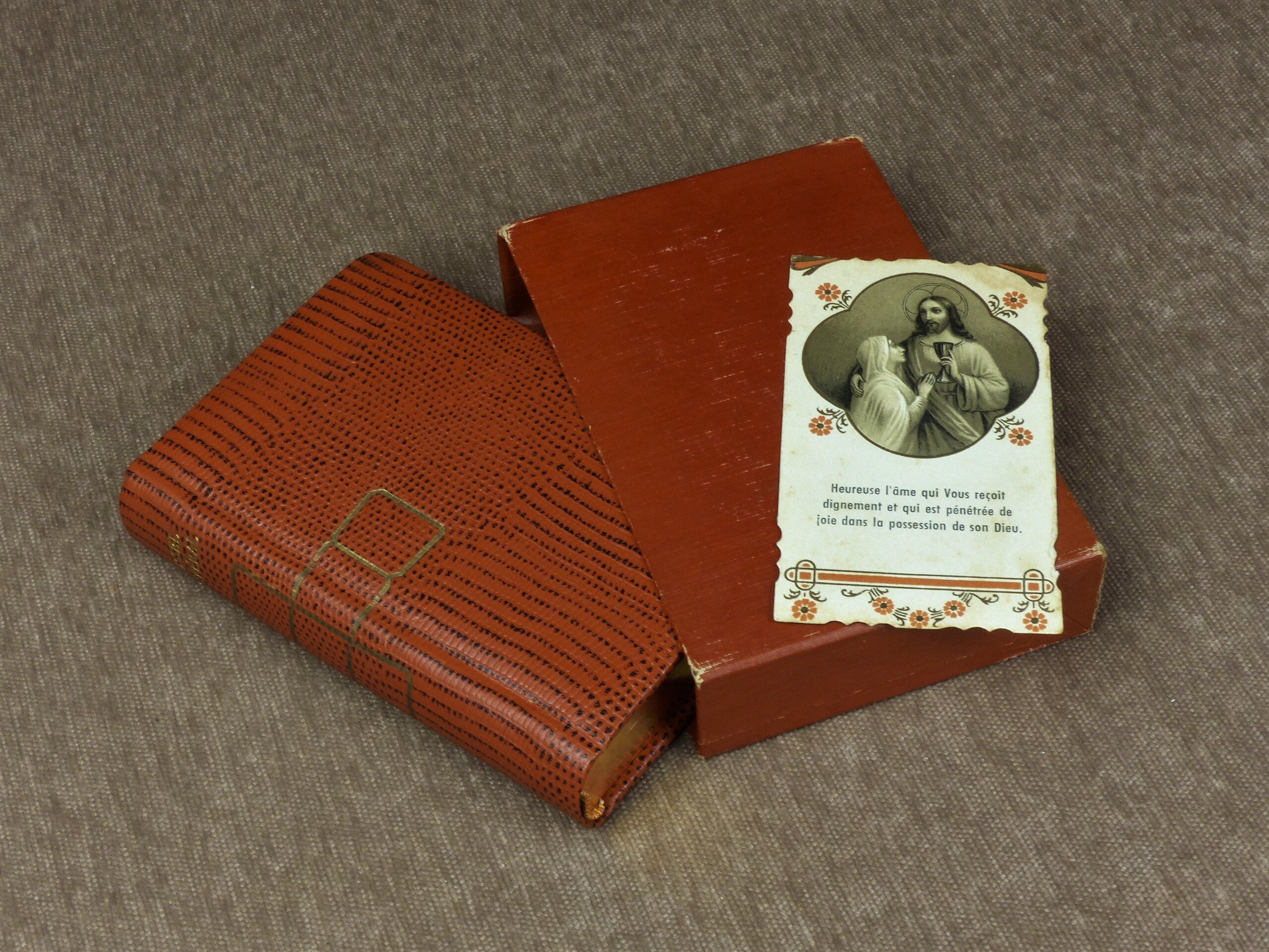 Vintage French Leather Bound Prayer Book - Missel-Vespérel des ...
