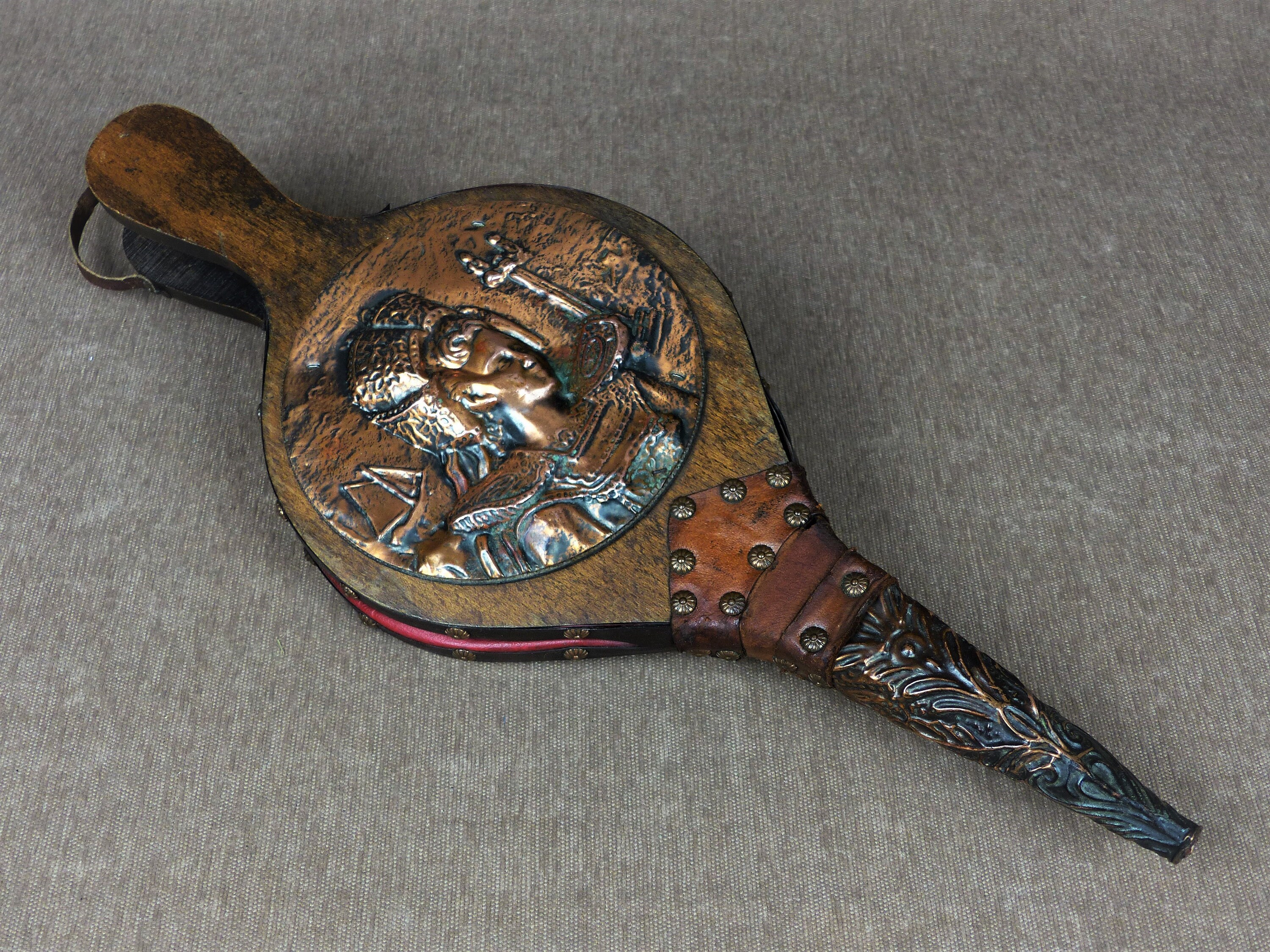 Vintage French Breton Copper Fire Bellows