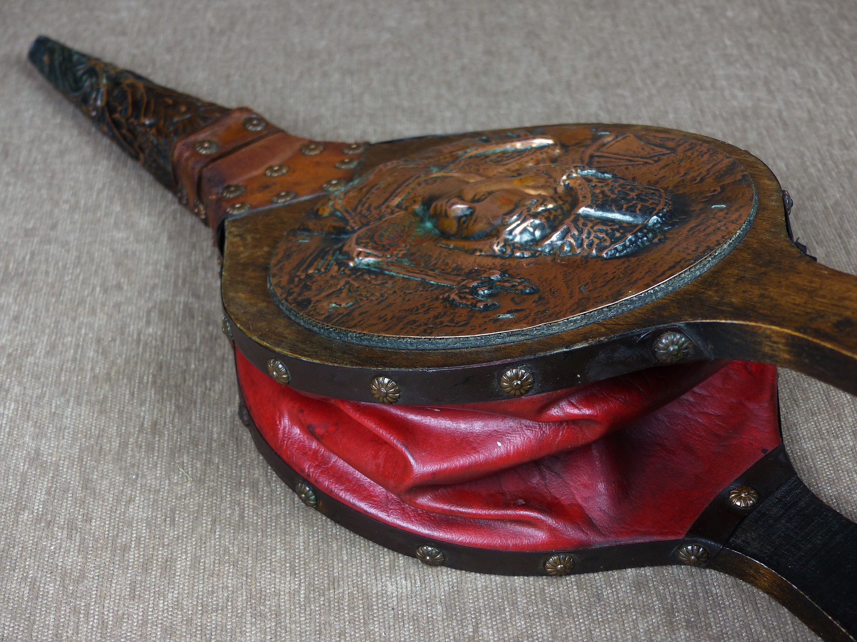 Vintage French Breton Copper Fire Bellows