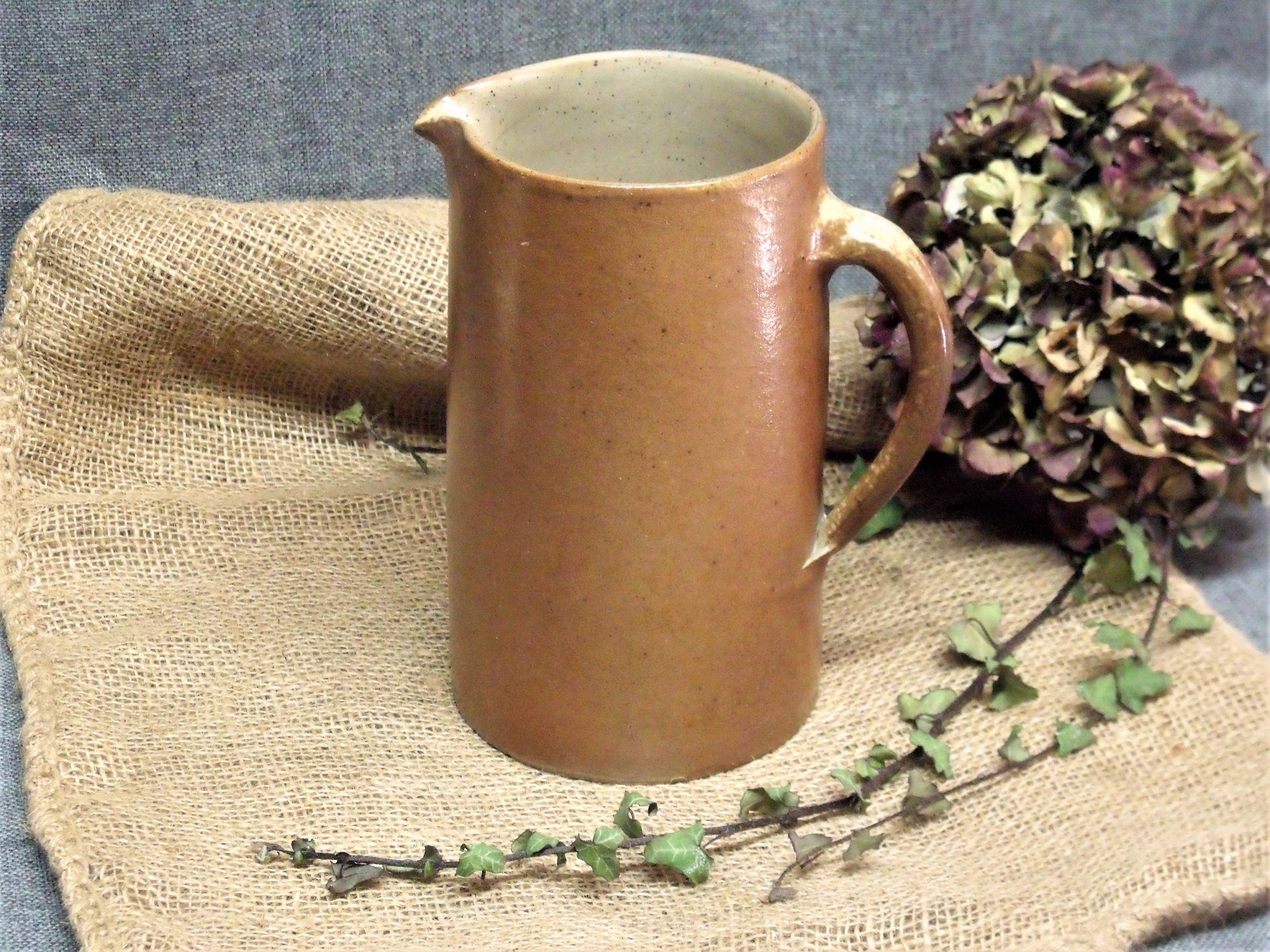 Vintage French Stoneware Pitcher