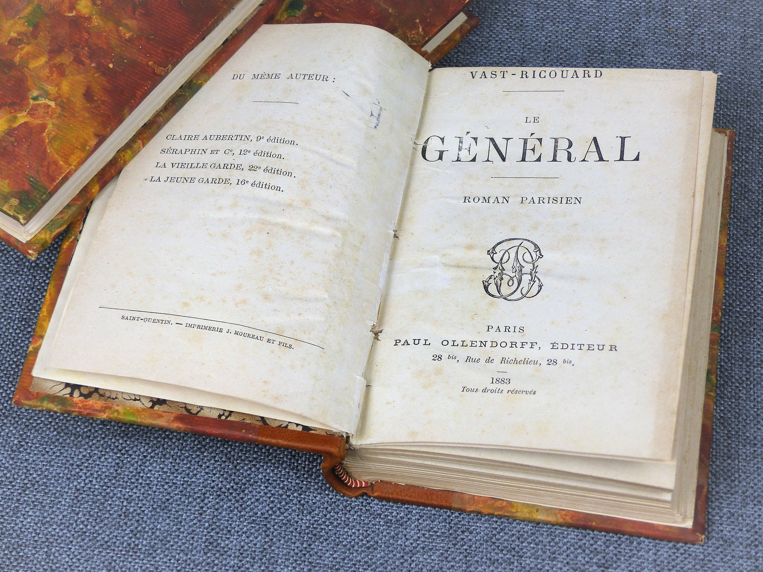 Old French Decorative Book Bundle