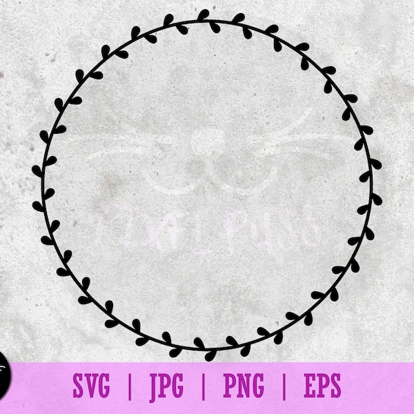 Greenery Circle Border - Etsy