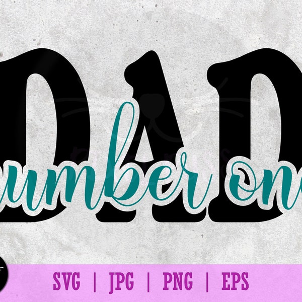 Number 1 Dad Clipart - Etsy