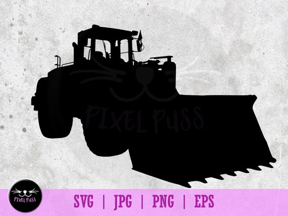 Front Loader Construction Silhouette SVG Vector Illustration - Etsy