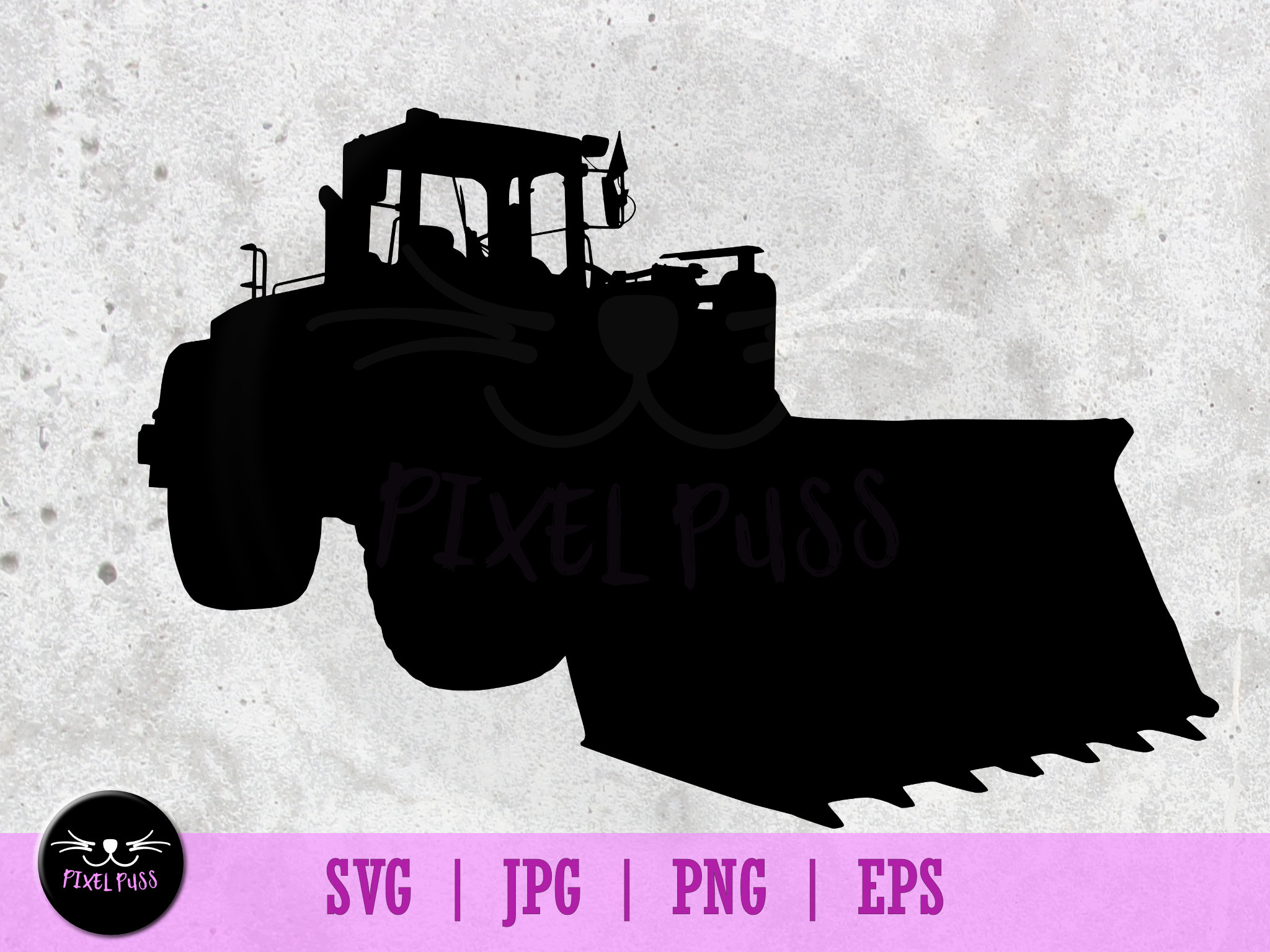 Front Loader Construction Silhouette SVG Vector Illustration With PNG ...