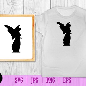 Angel SVG Christian Wall Decal Statue Silhouette Religious Wall Decal ...