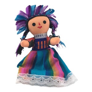 Handmade 10" Mexican Rag Doll - Lele Doll - Maria Doll - Muñeca Maria ...