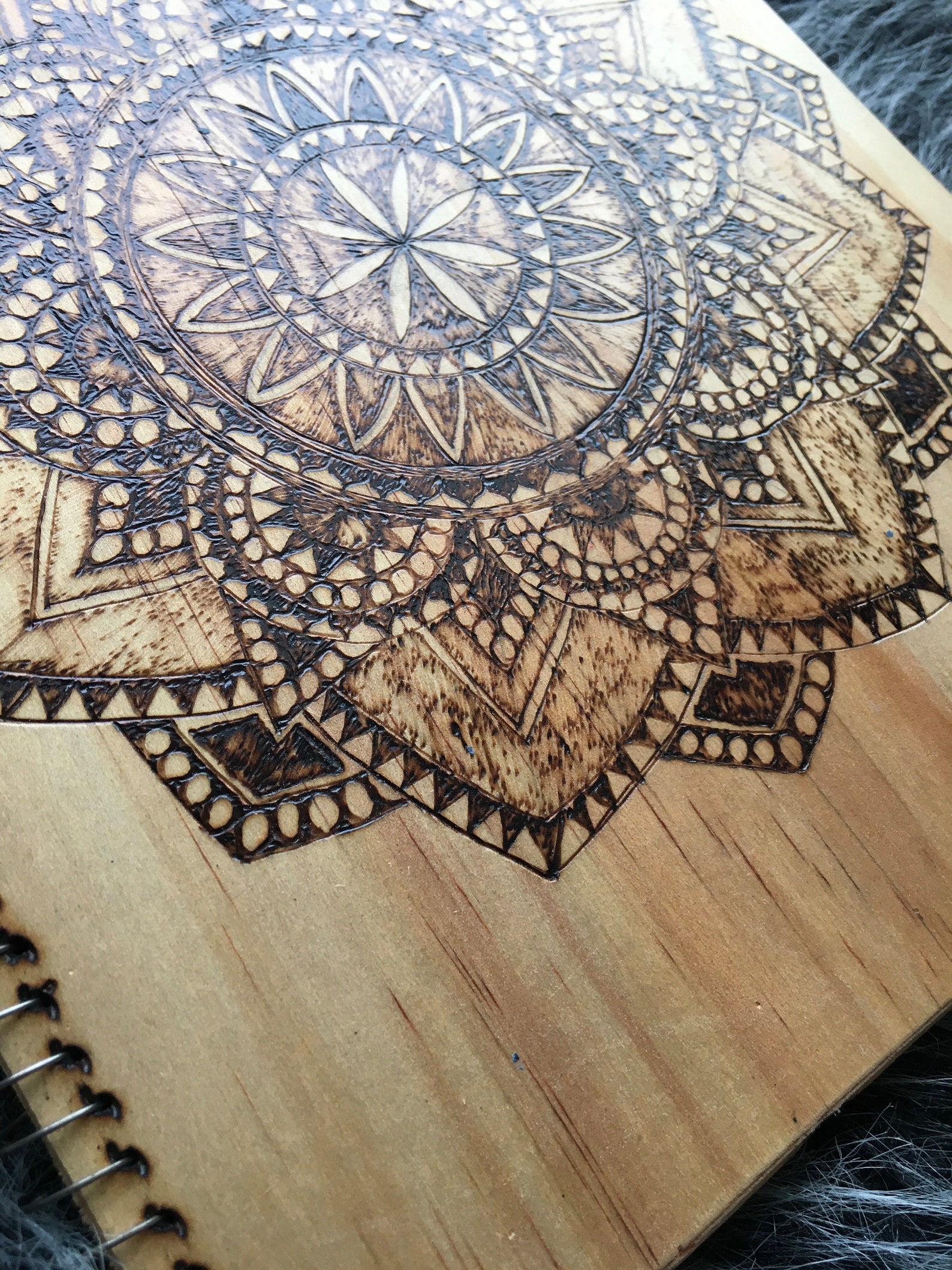 Mexican Wood Notebook Pyrography Notebook Wood Journal | Etsy