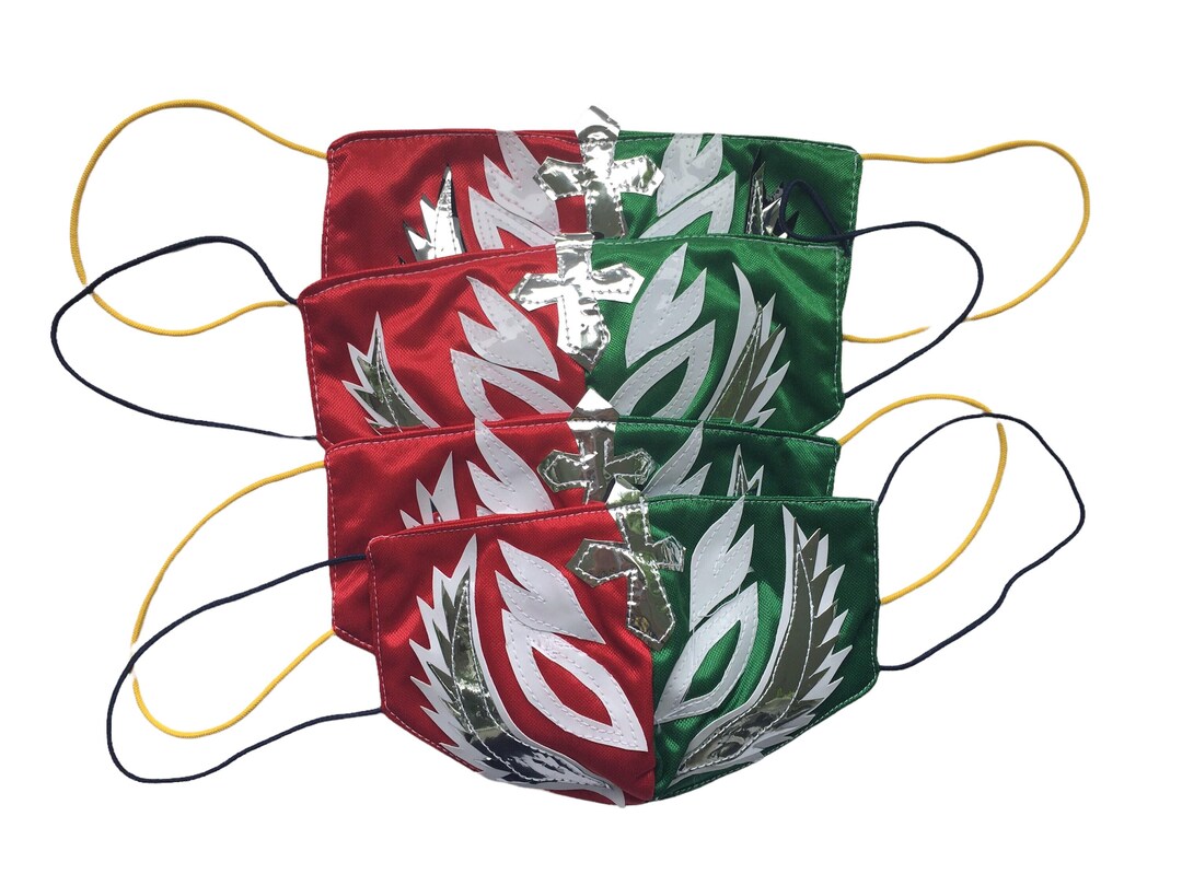 4 Pack of Handmade Mexican Lucha Libre Fabric Face Masks - Rey Mysterio ...