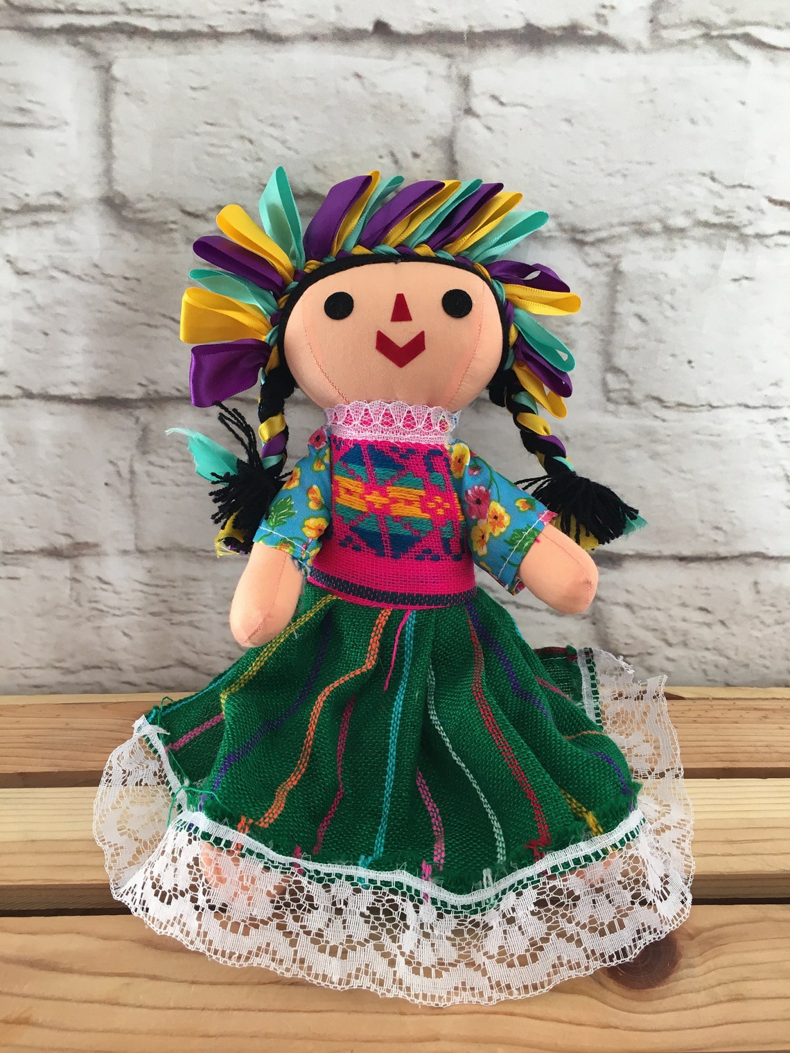 Muñeca de trapo mexicano hecha a mano Muñeca María Mexicana | Etsy