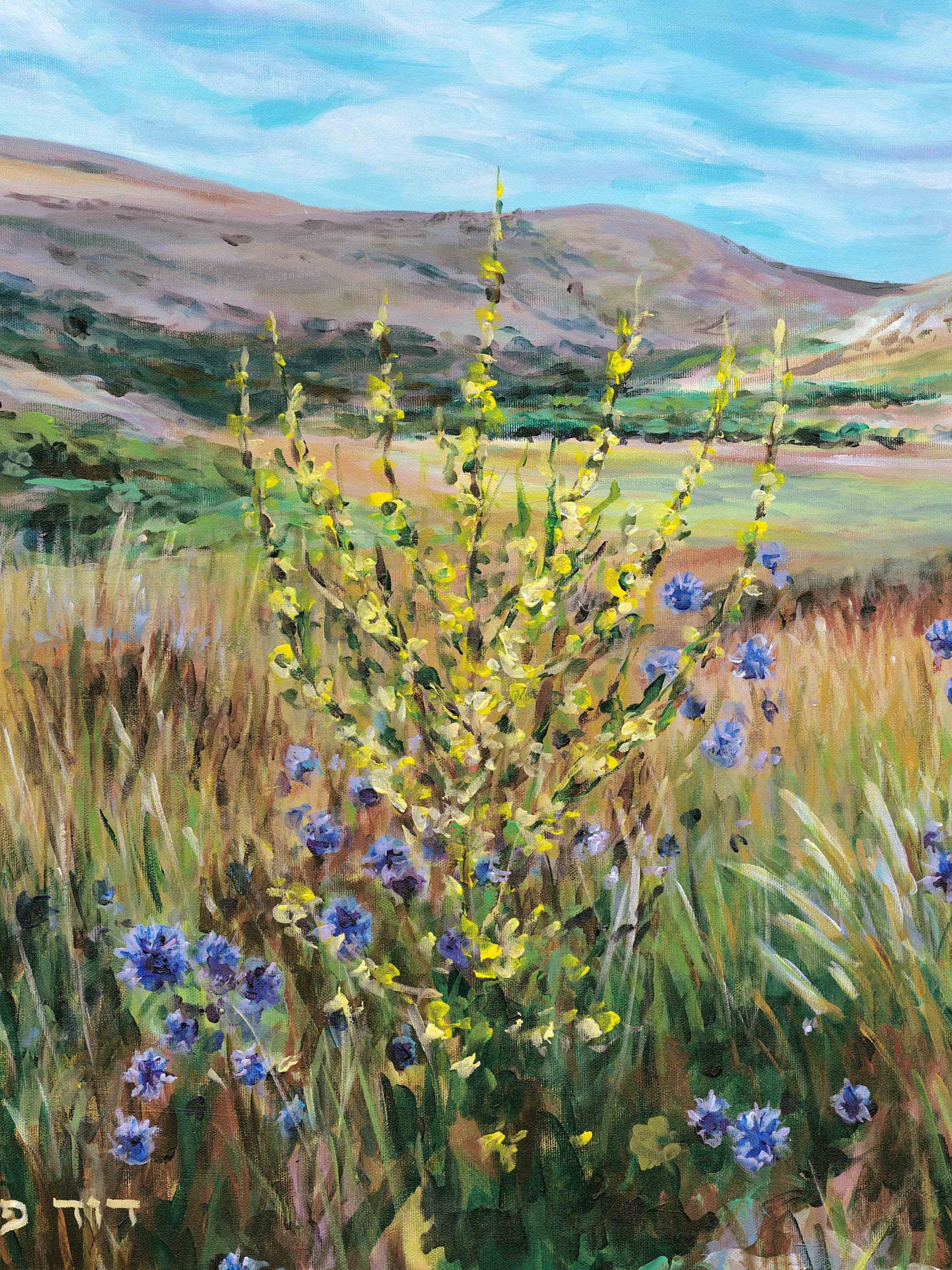 Original Painting of Israel Nature Landscape, Wall Art Acrylic Drawing ...