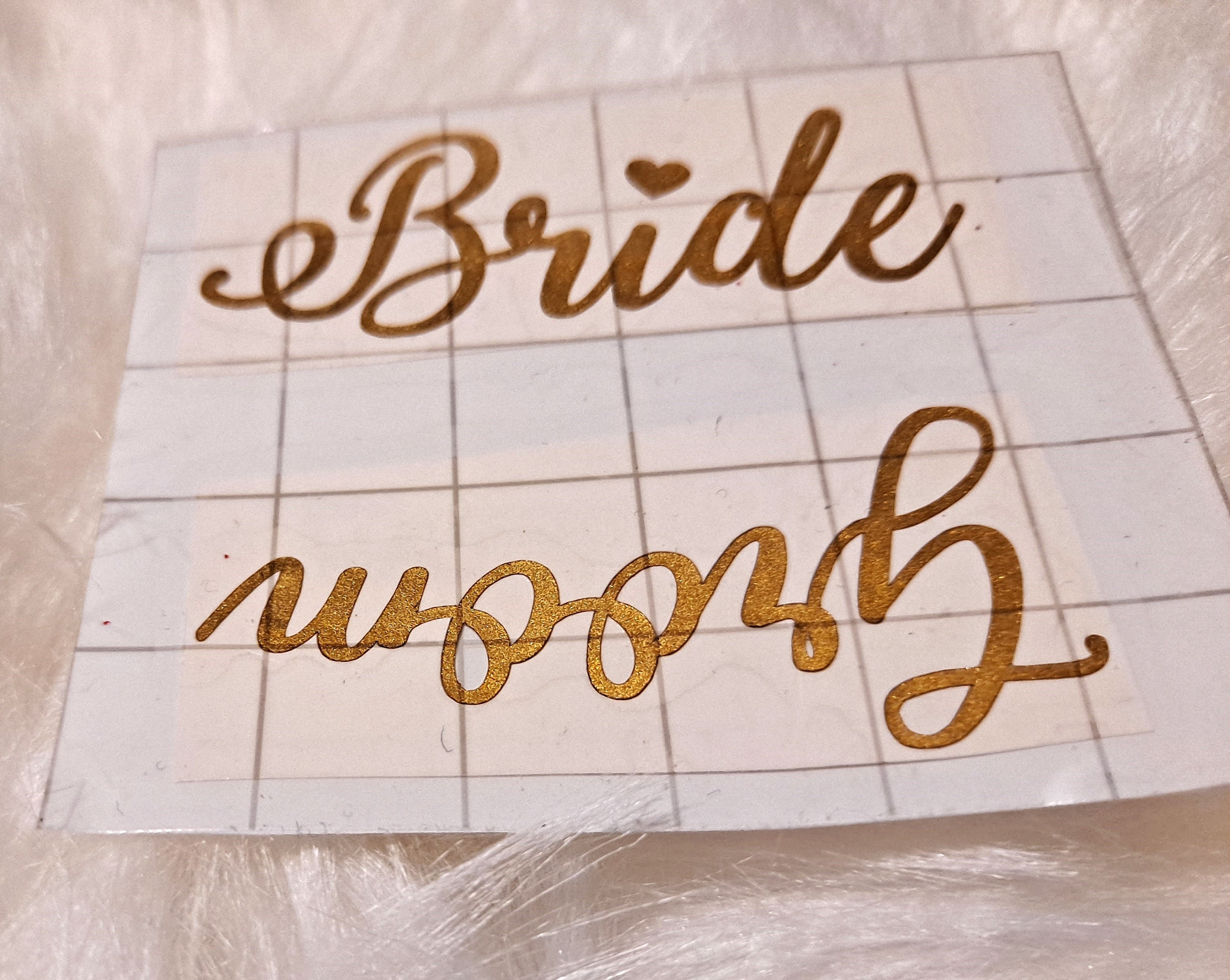 Bride & Groom Vinyl Decals - Etsy