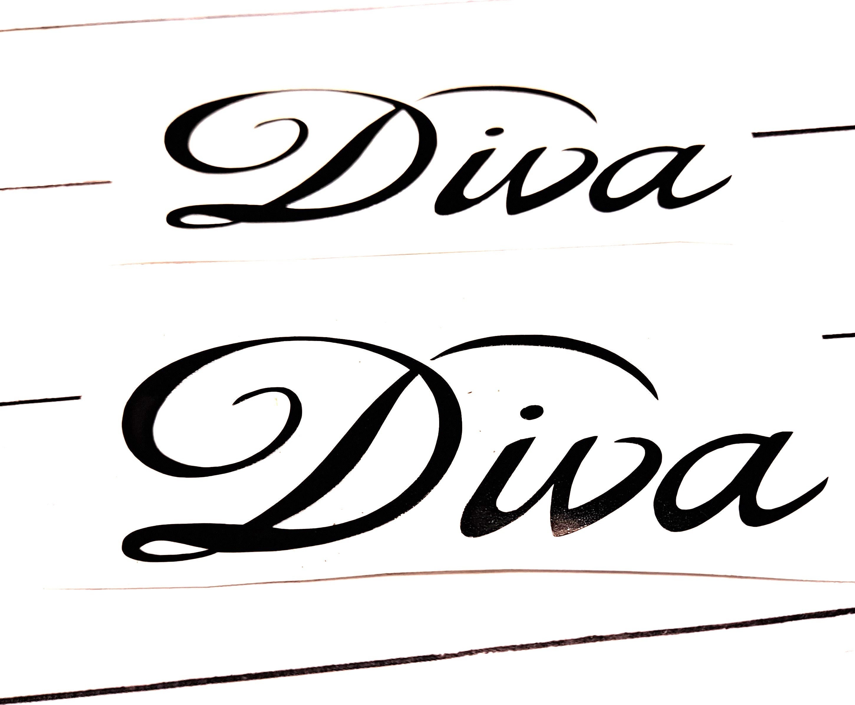 Diva Vinyl Decal - Etsy