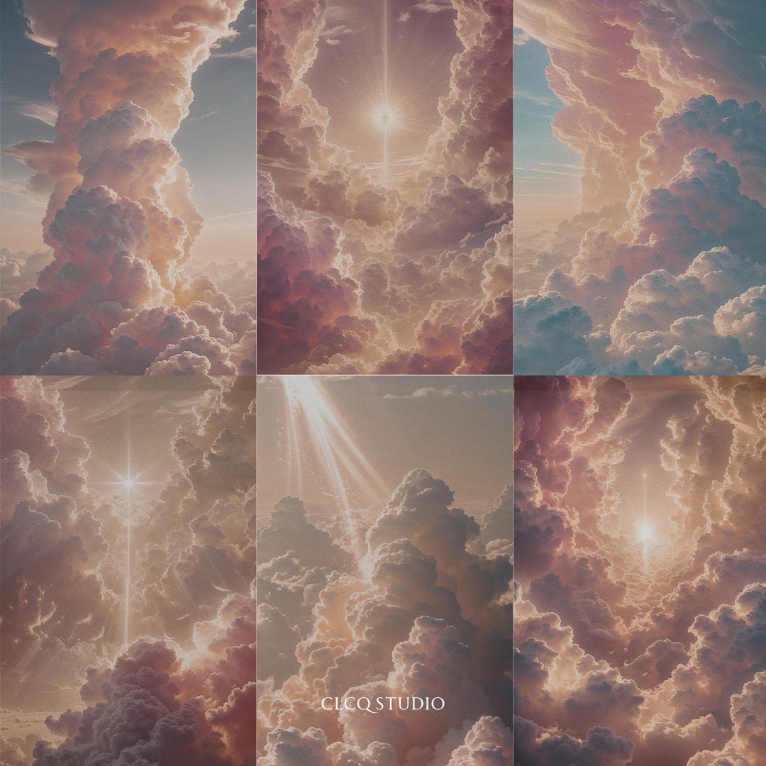 Clouds Spiritual Visuals Bundle, Digital Art Content Backgrounds ...