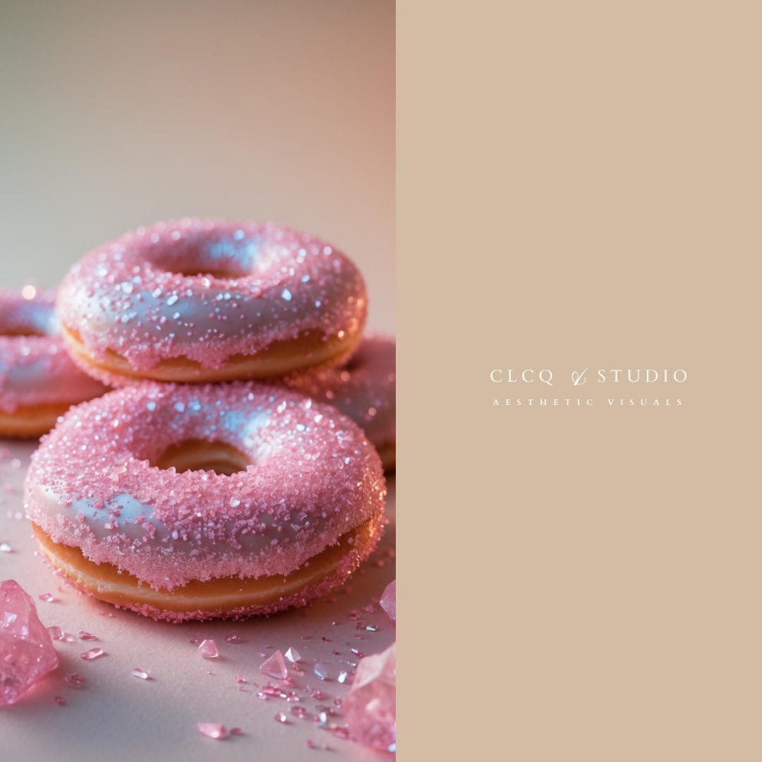 Pink Diamond Donuts & Macarons | Aesthetic Stock Photo Visual Bundle ...